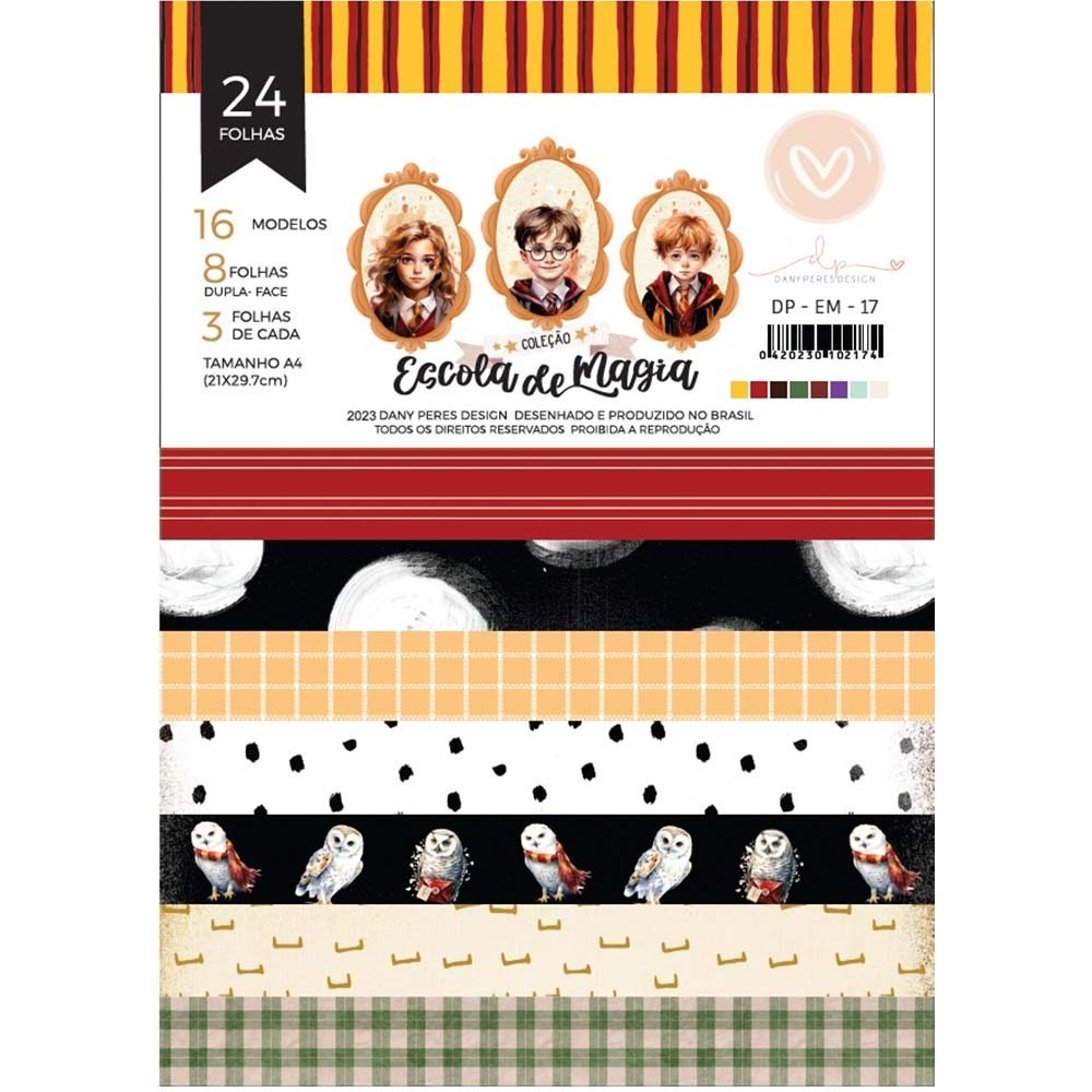 Bloco A4 - Dany Peres Design - Escola de Magia | Loja do Papel Scrapbook