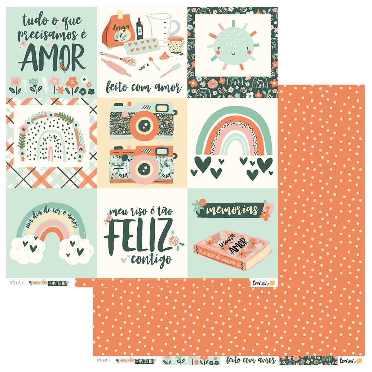 Coleção Lemon Scrapbook - Meu Dia Favorito (06UNi | Loja do Papel Scrapbook