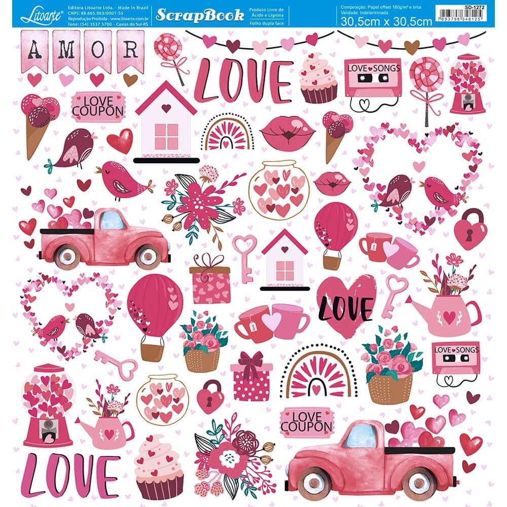 Papel Litoarte - Meu Docinho 72 | Loja do Papel Scrapbook