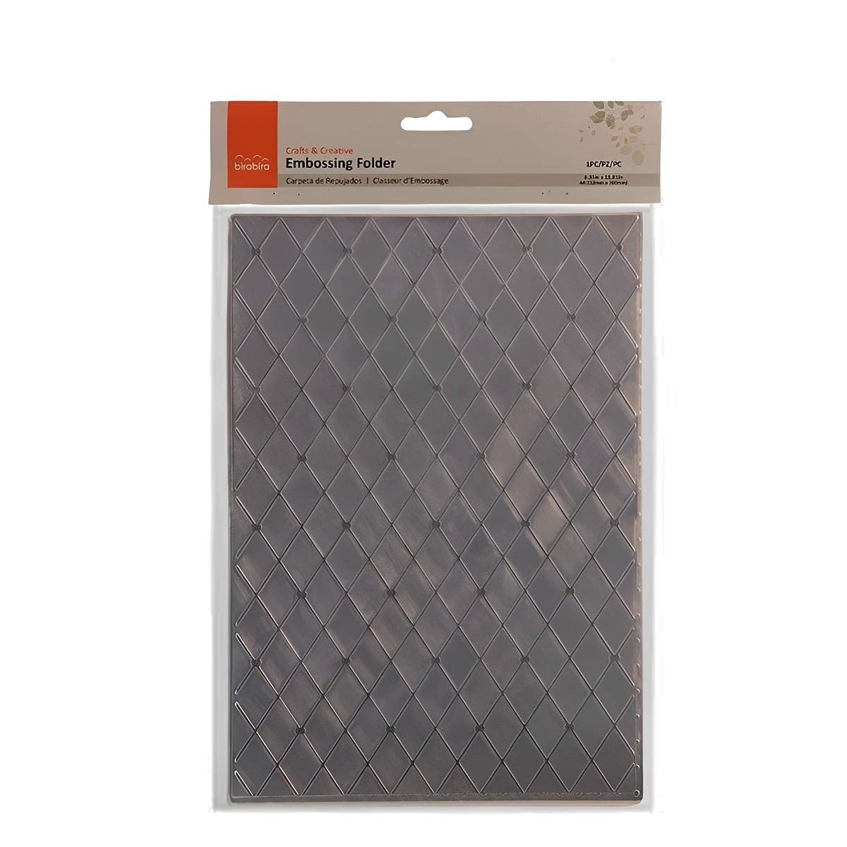 Placa de Emboss Birabira - Relevo 2D A4 - Losango | Loja do Papel Scrapbook