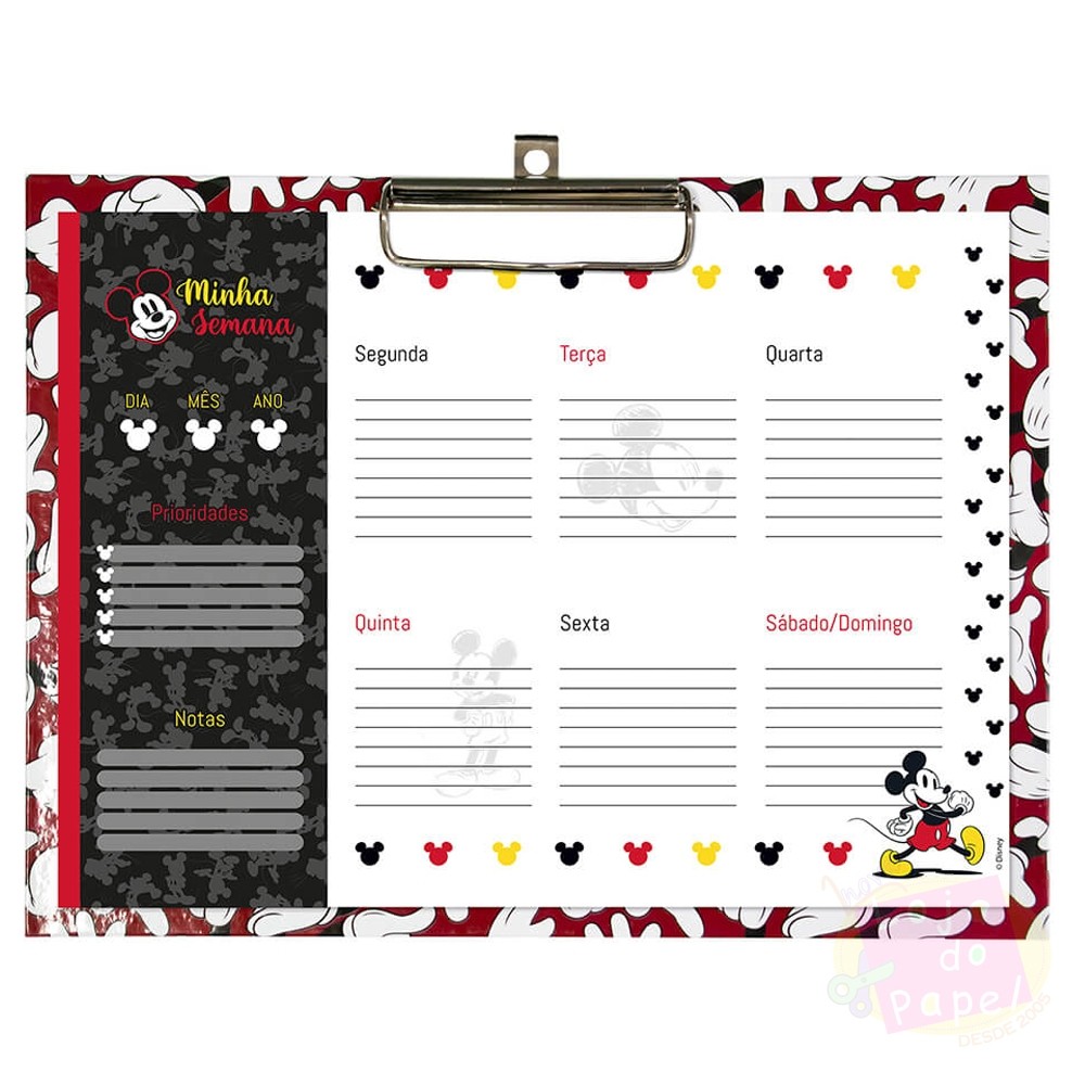 Prancheta Planner Semanal DAC - Mickey Mouse