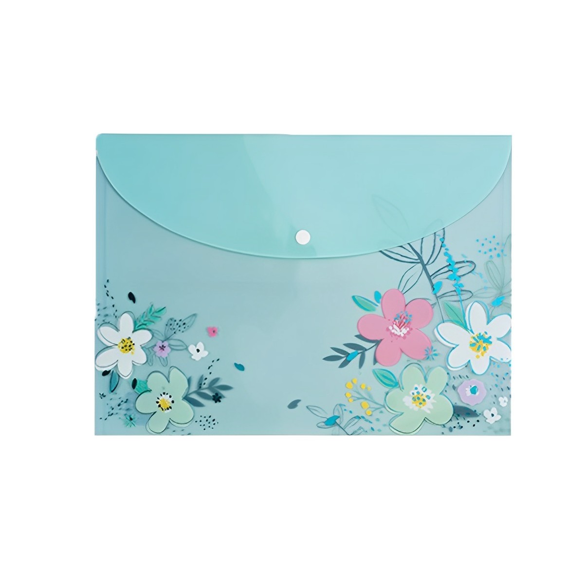 Pasta Horizontal Molin - Love Flowers Verde 3 | Loja do Papel Scrapbook