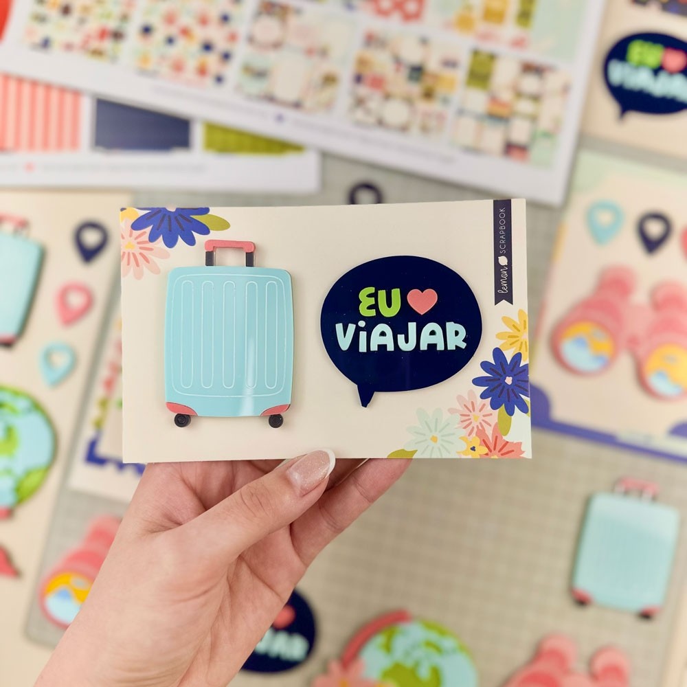 Acrílico Lemon Scrapbook - Faça as Malas | Loja do Papel Scrapbook