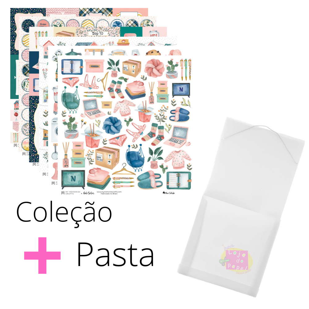 Coleção My Memories Crafts MY HOME (GANHE PASTA SCRAPBOOK)