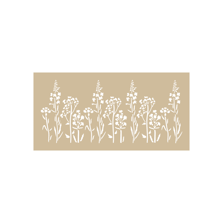 Stencil Carina Sartor - Felicity - Lavandas | Loja do Papel Scrapbook