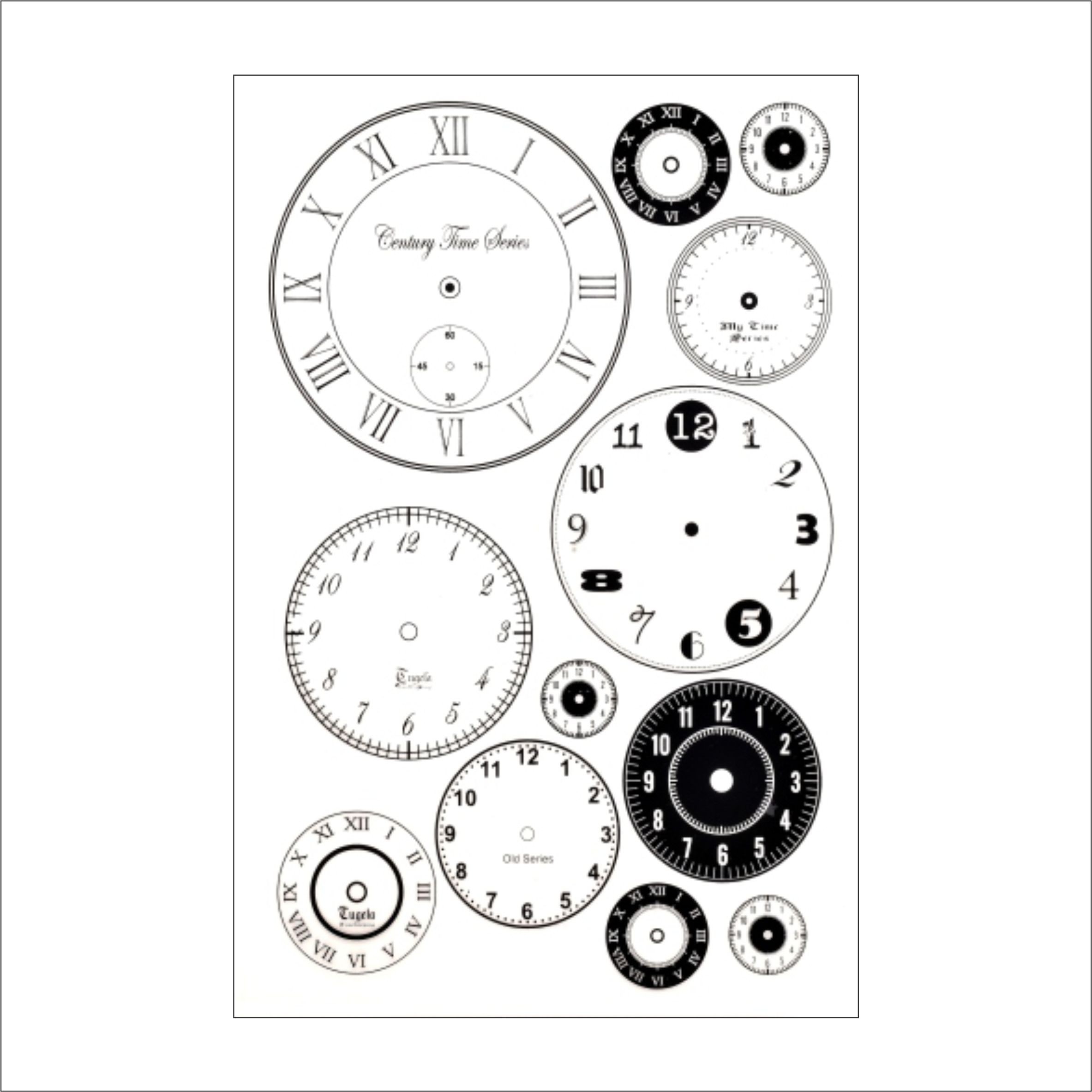 Rub-On - Art & Montagem - Clocks | Loja do Papel Scrapbook