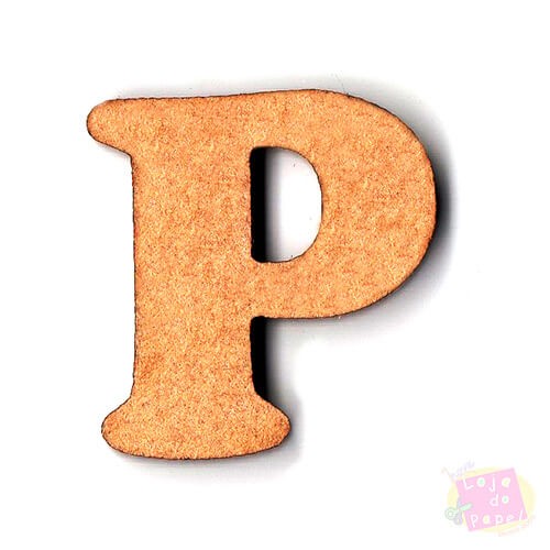 Aplique MDF - Letra Maiúscula P 2cm