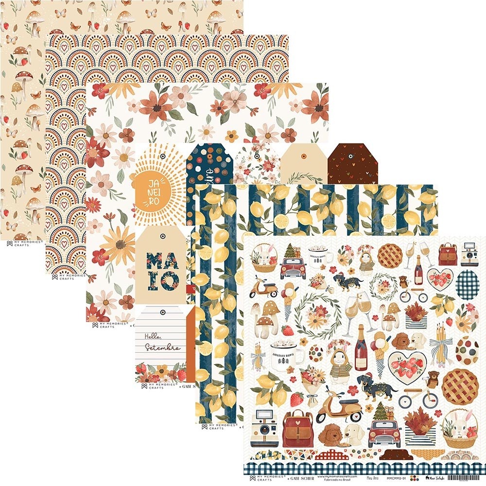 Coleção Scrapbook My Memories Crafts - Meu Ano (06UN) | Loja do Papel ...