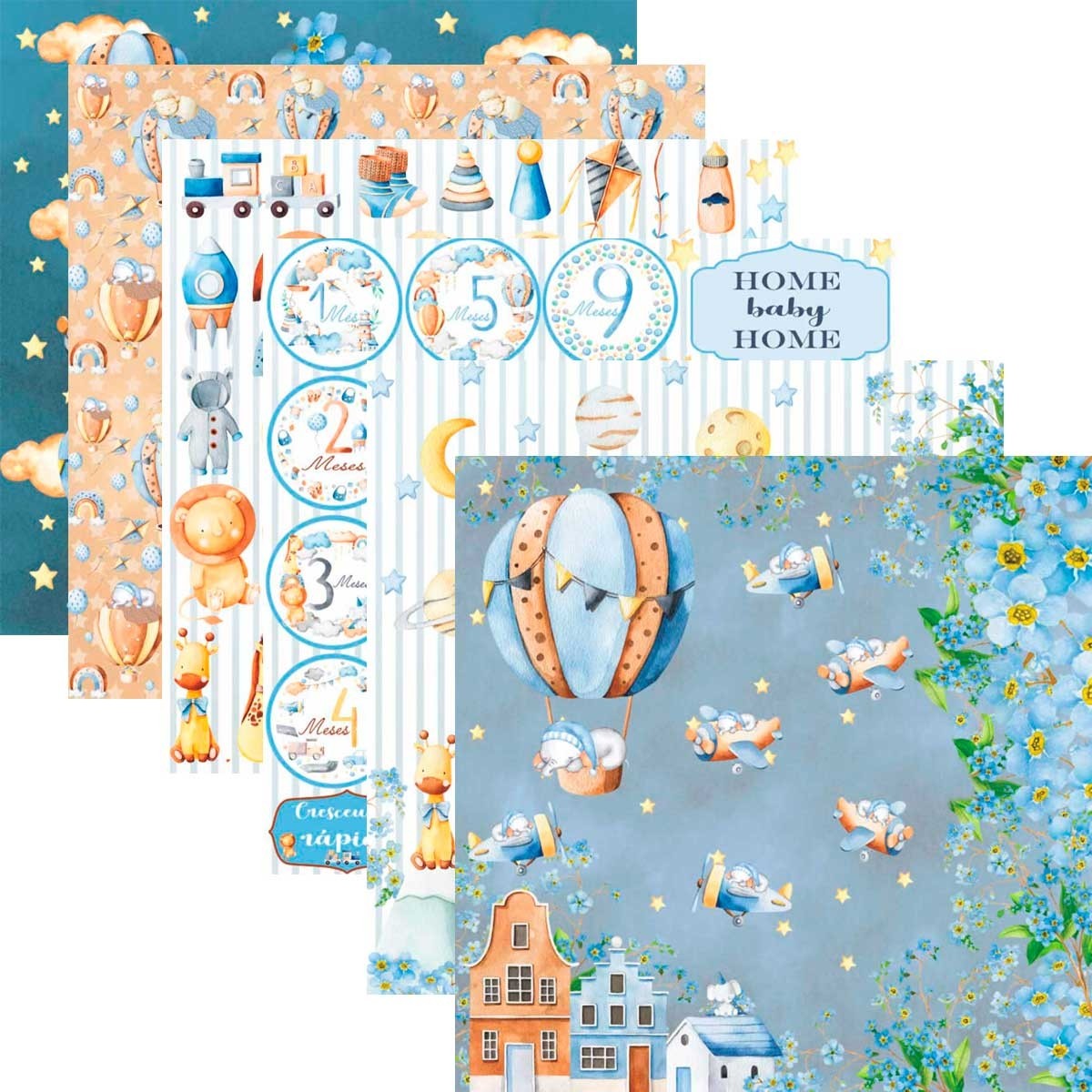 Coleção Arte Fácil - Sweet Dreams Boy (06UN) | Loja do Papel Scrapbook