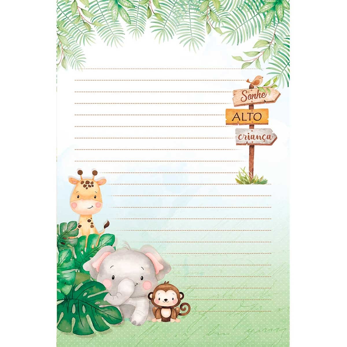 Papel de Carta - Litoarte - Meu Safari 66 | Loja do Papel Scrapbook