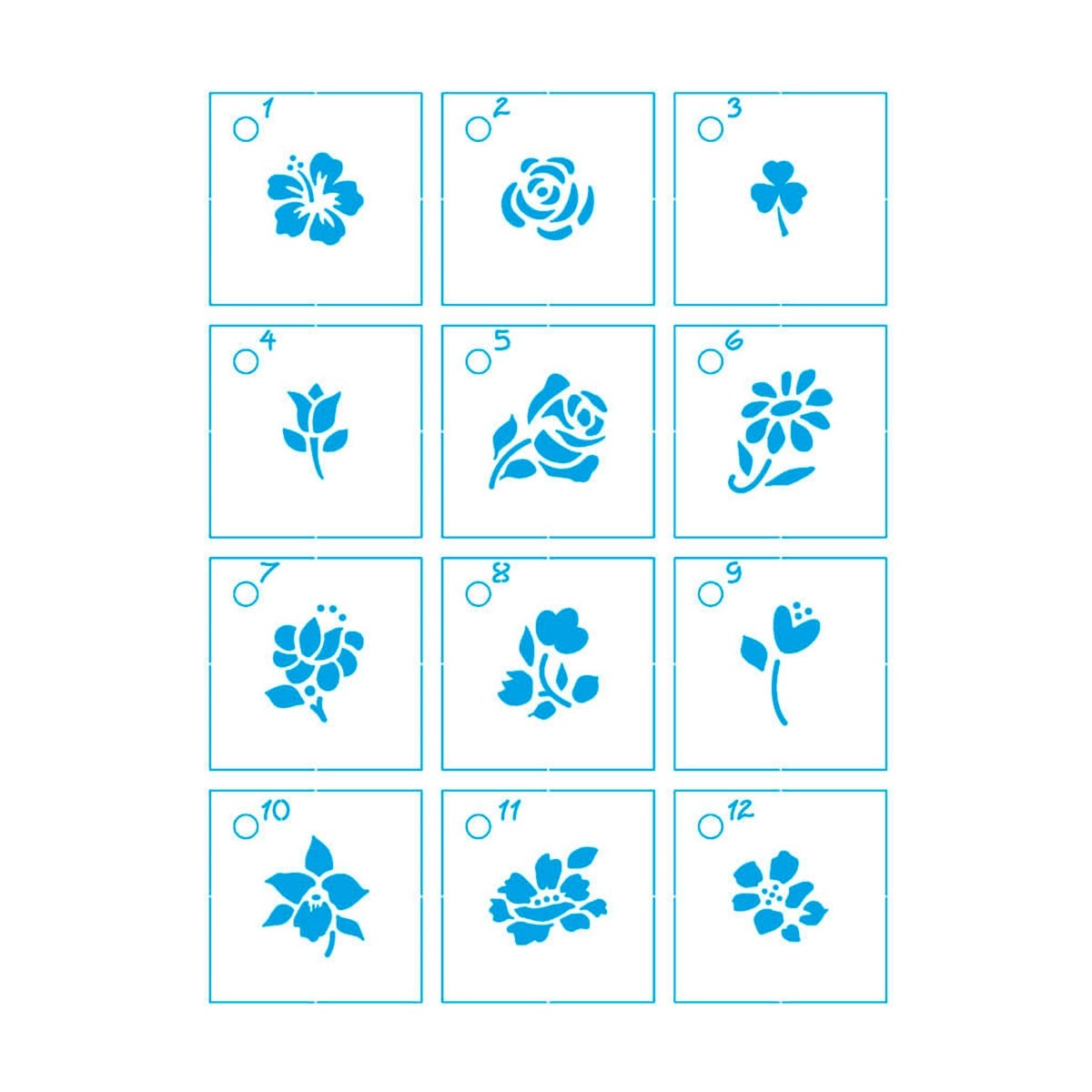 Kit Mini Stencil Litoarte- Flores | Loja do Papel Scrapbook