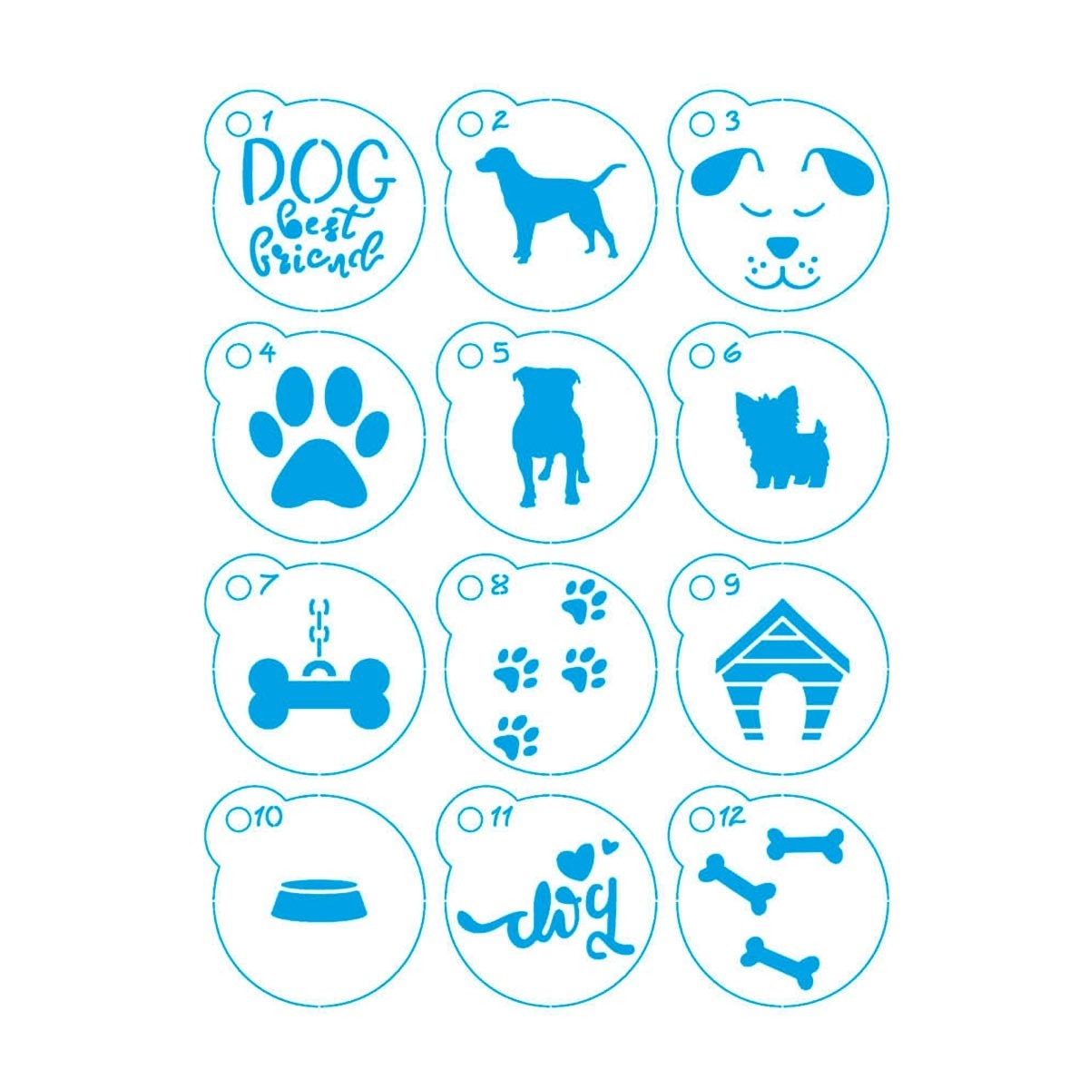 Kit Mini Stencil Litoarte- Cães | Loja do Papel Scrapbook